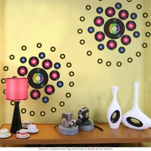 Music Records Vinyl Sticker Set of 16, for Laptops, Notebooks ...