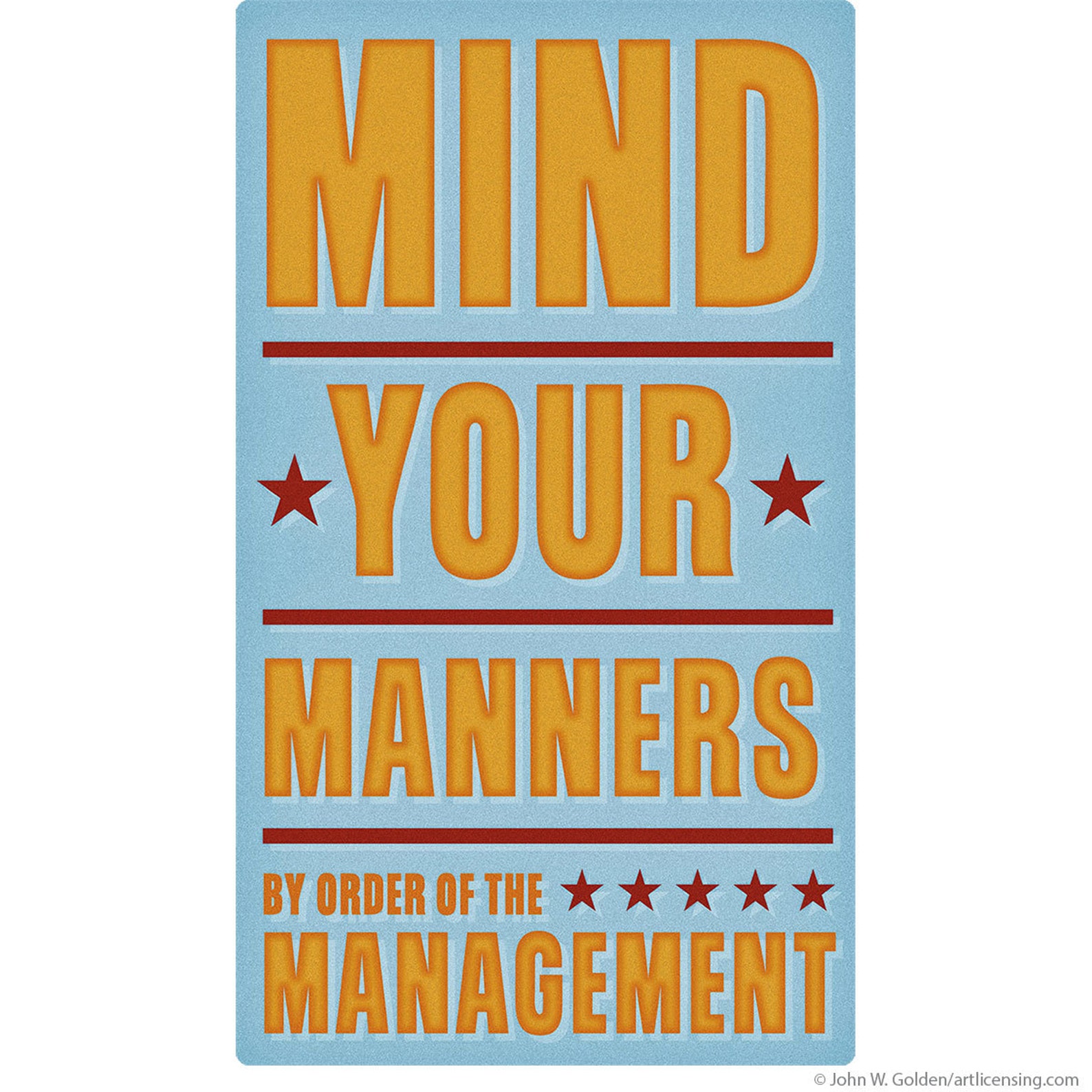 Mind Your Manners Management Wall Decal - Etsy