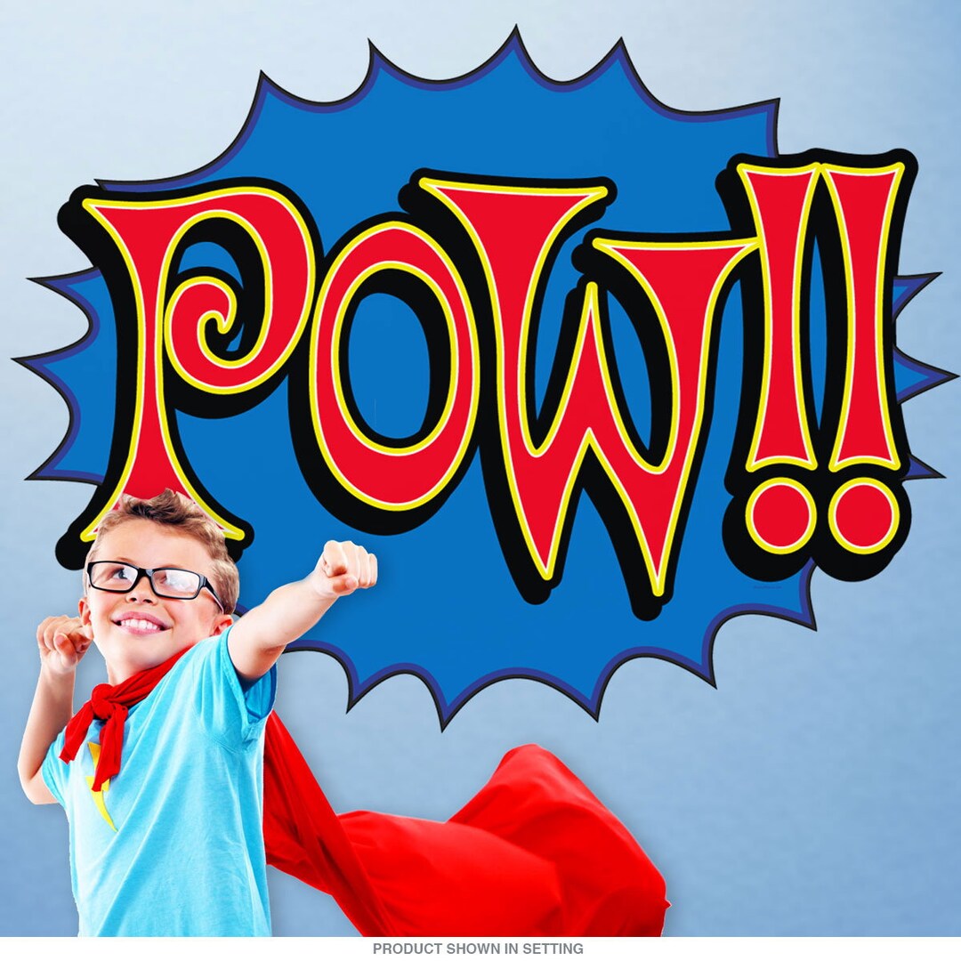 Pow Comic Book Sound Wall Decal, Adventure Awaits With This Superhero ...