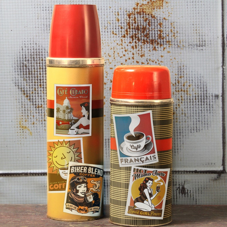 Coffee Around the World Vinyl Sticker Set of 50 Global Travel - Etsy