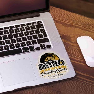 Vinyl Sticker; Retro Planet Recording Studio Music Die Cut Decal, for ...