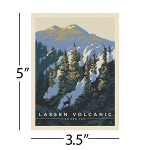 Lassen Volcanic National Park California Steam Vinyl Sticker–laptop ...