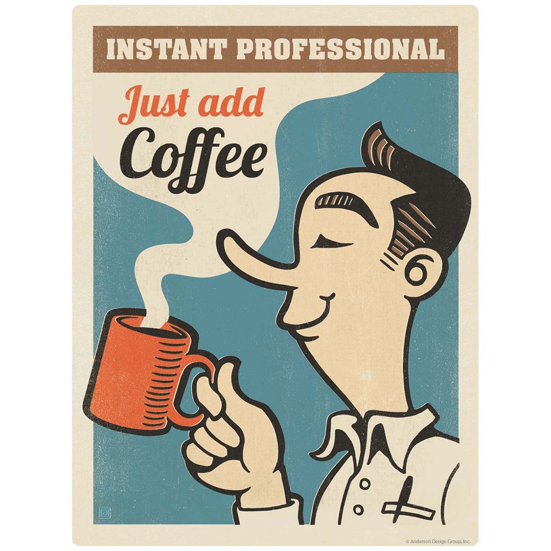 Mini Sticker: Instant Professional Coffee, Mini Waterproof Vinyl ...