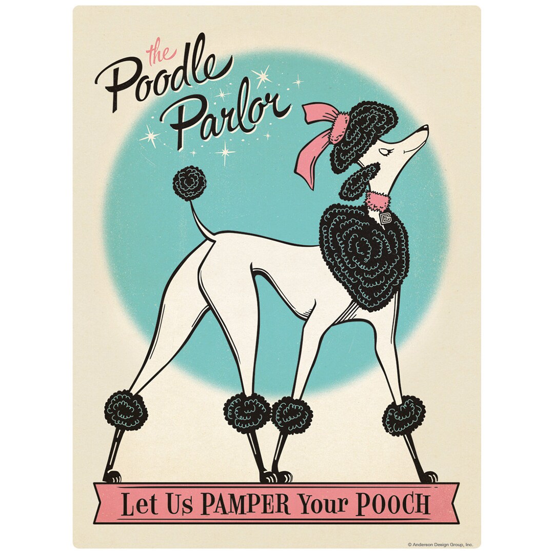Poodle Parlor Dog Decalpeel and Stick Graphicremovable Wall ...