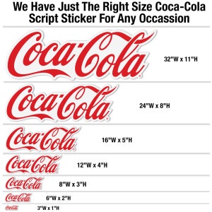 Coca-cola Script Die Cut Vinyl Sticker, for Laptop, Appliances, Bumper ...