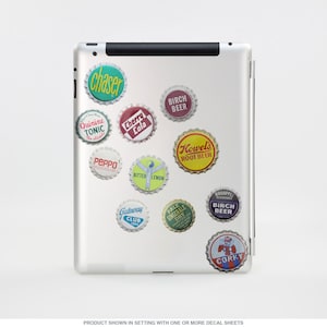 Colorful Soda Bottle Caps Vinyl Sticker Set for Scrapbooking and Craft ...