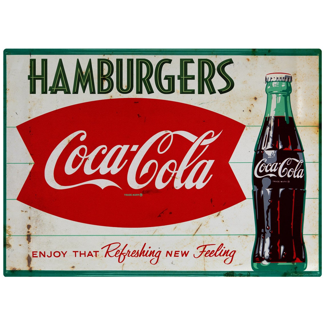 Coca-cola Decal Hamburgers Fishtail Distressedvinyl - Etsy