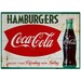 Coca-cola Decal Hamburgers Fishtail Distressed–vinyl Decal–peel and ...