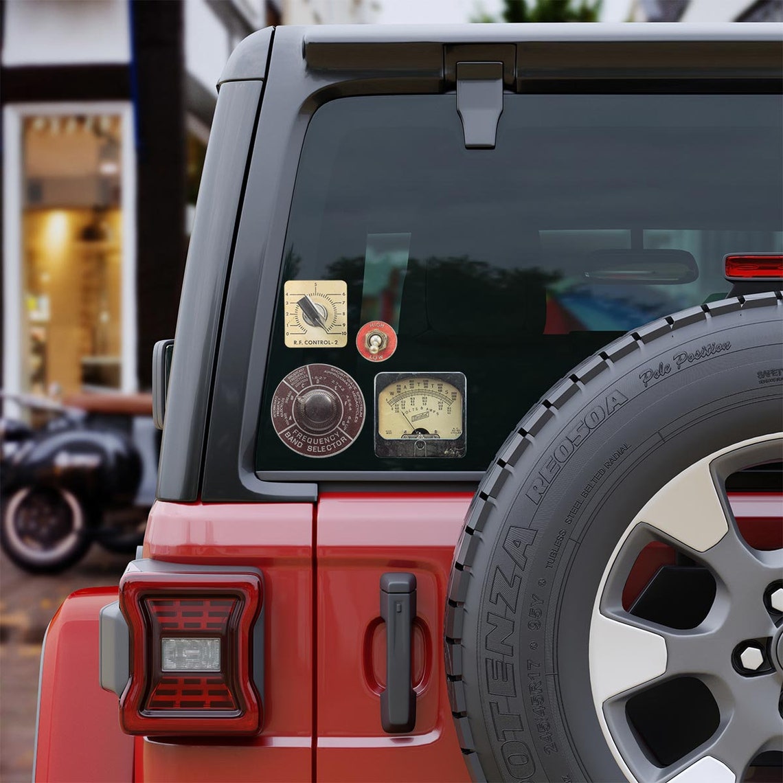 Vintage-inspired Gauges, Knobs, & Switches Sticker Set for Automotive ...