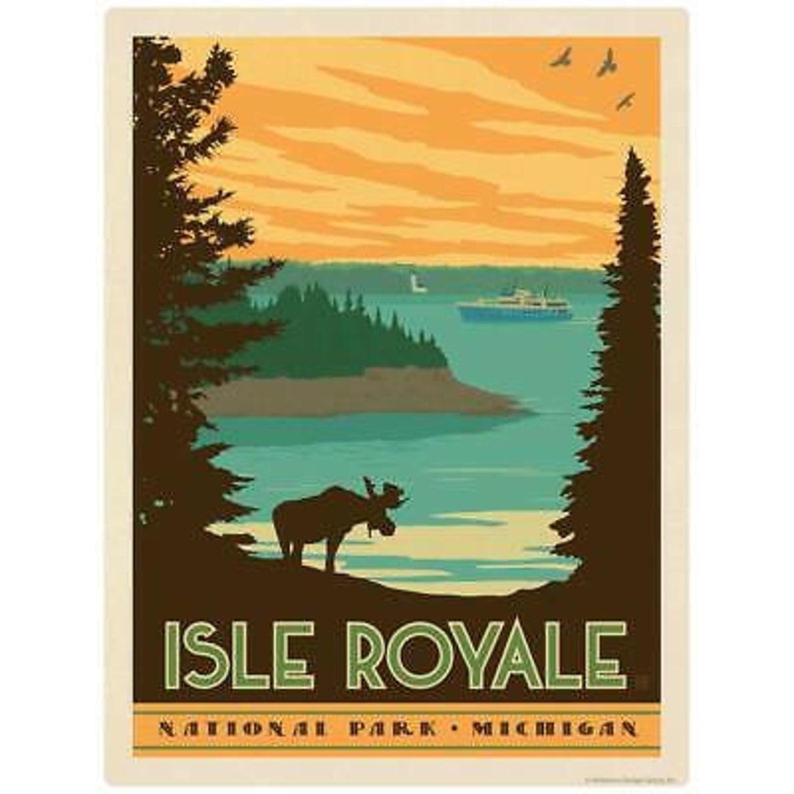 Isle Royale National Park Michigan Decal Peel and Stick - Etsy