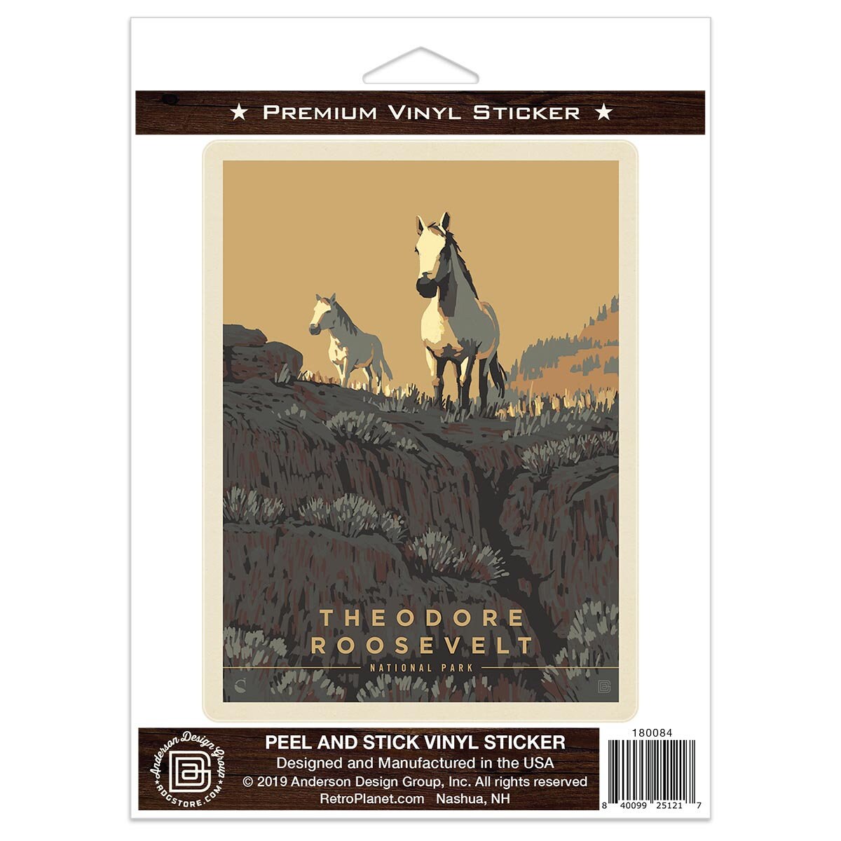 Theodore Roosevelt National Park North Dakota Horses Vinyl Sticker ...