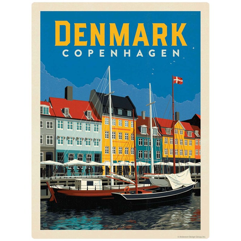 Bumper Sticker: Copenhagen Denmark Waterfront Vinyl Sticker–laptop ...