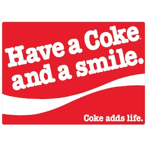 Coca-cola Vinyl Sticker, Have a Coke and a Smile, Officially Licensed ...