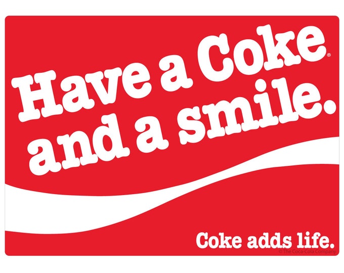 Coca-cola Vinyl Sticker, Have a Coke and a Smile, Officially Licensed ...