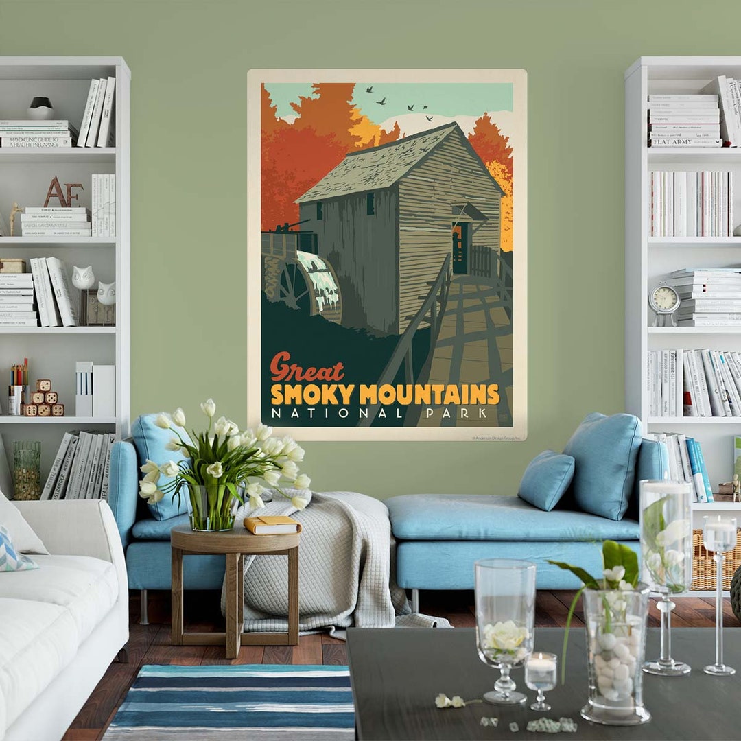 Vinyl Decal Cable Mill Decal Smoky Mountains National Park, Peel and ...