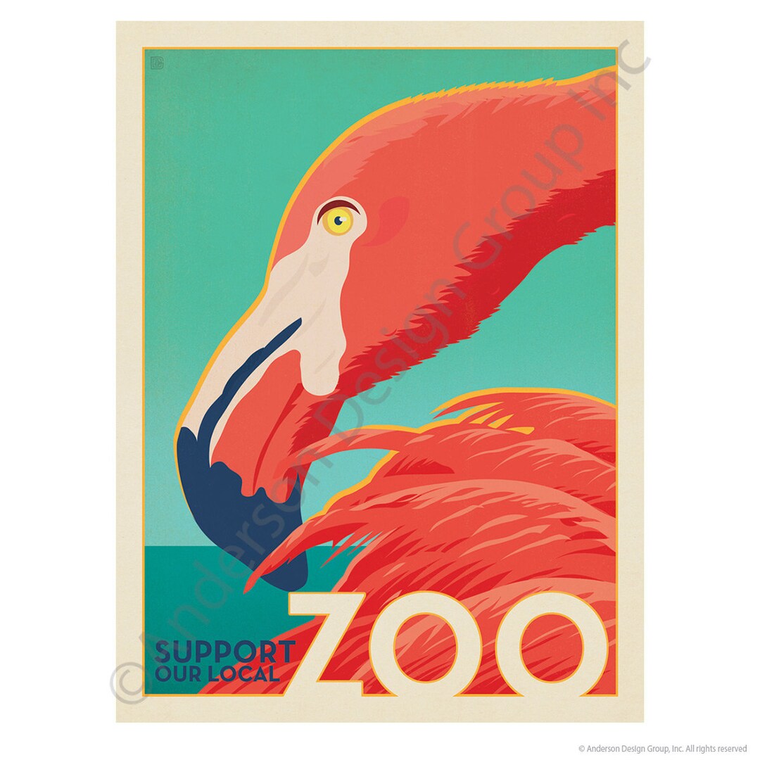 Mini Sticker: Flamingo Support Our Local Zoo, Mini Waterproof Vinyl ...