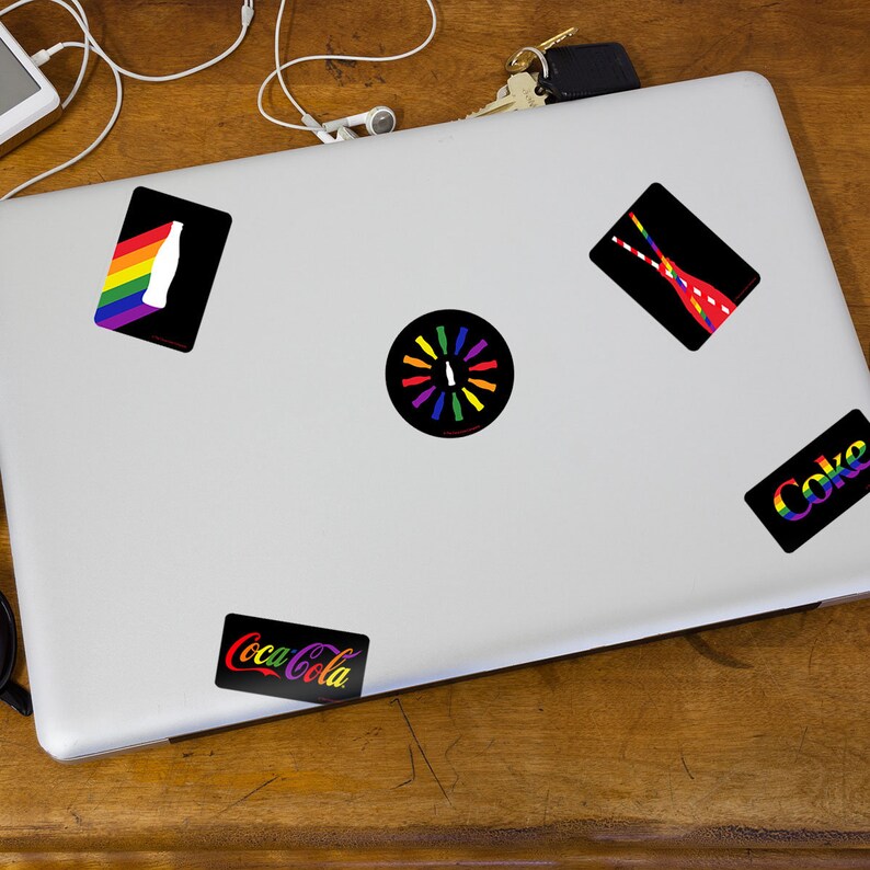 Coca-cola Rainbow & Black LGBTQ Pride Sticker Set of 5 Gloss - Etsy