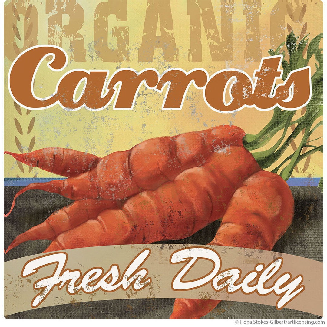 Carrots Farm Fresh Artwork Wall Decal - Etsy