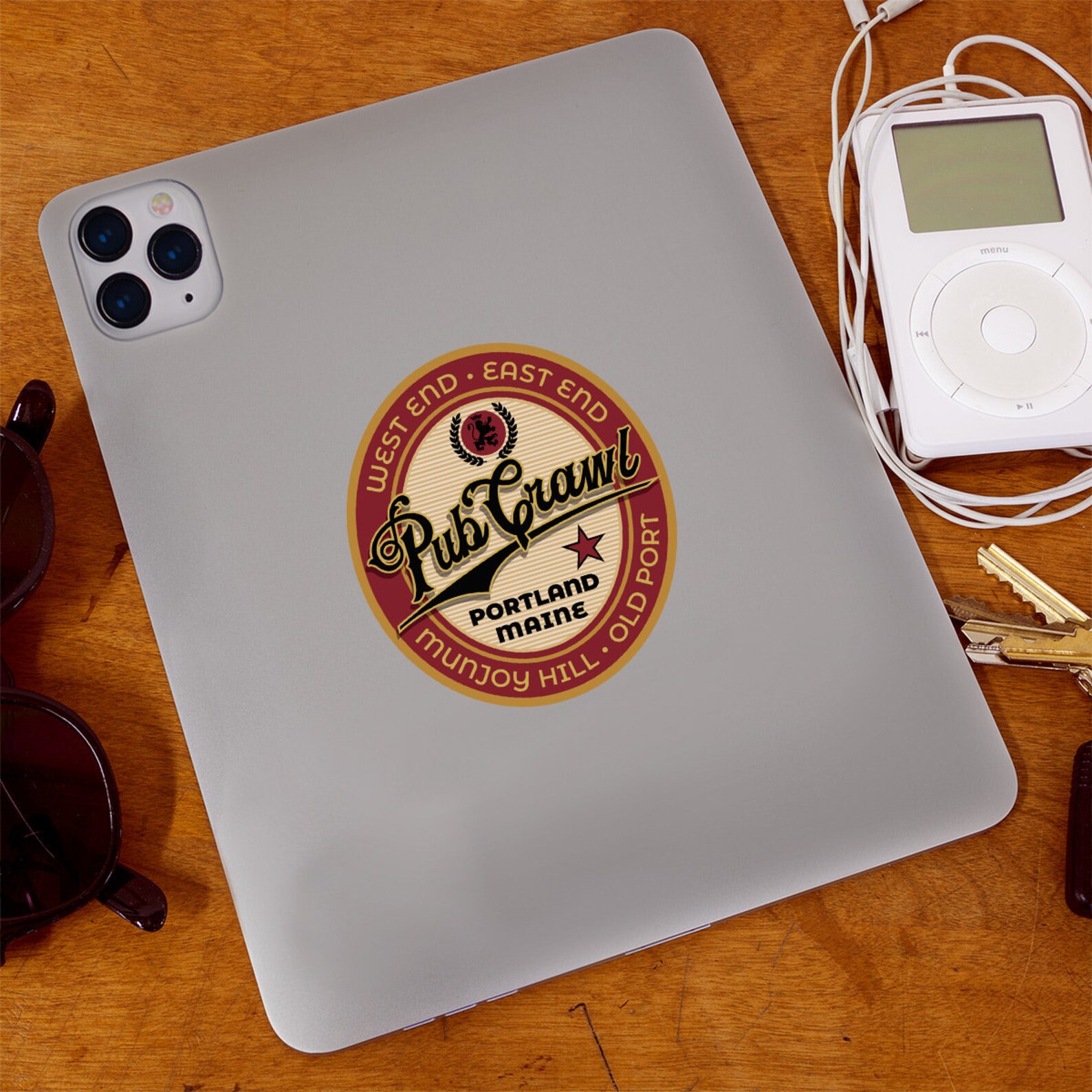 Portland Maine Pub Crawl Sticker, Vintage Style Vinyl Decal - Etsy