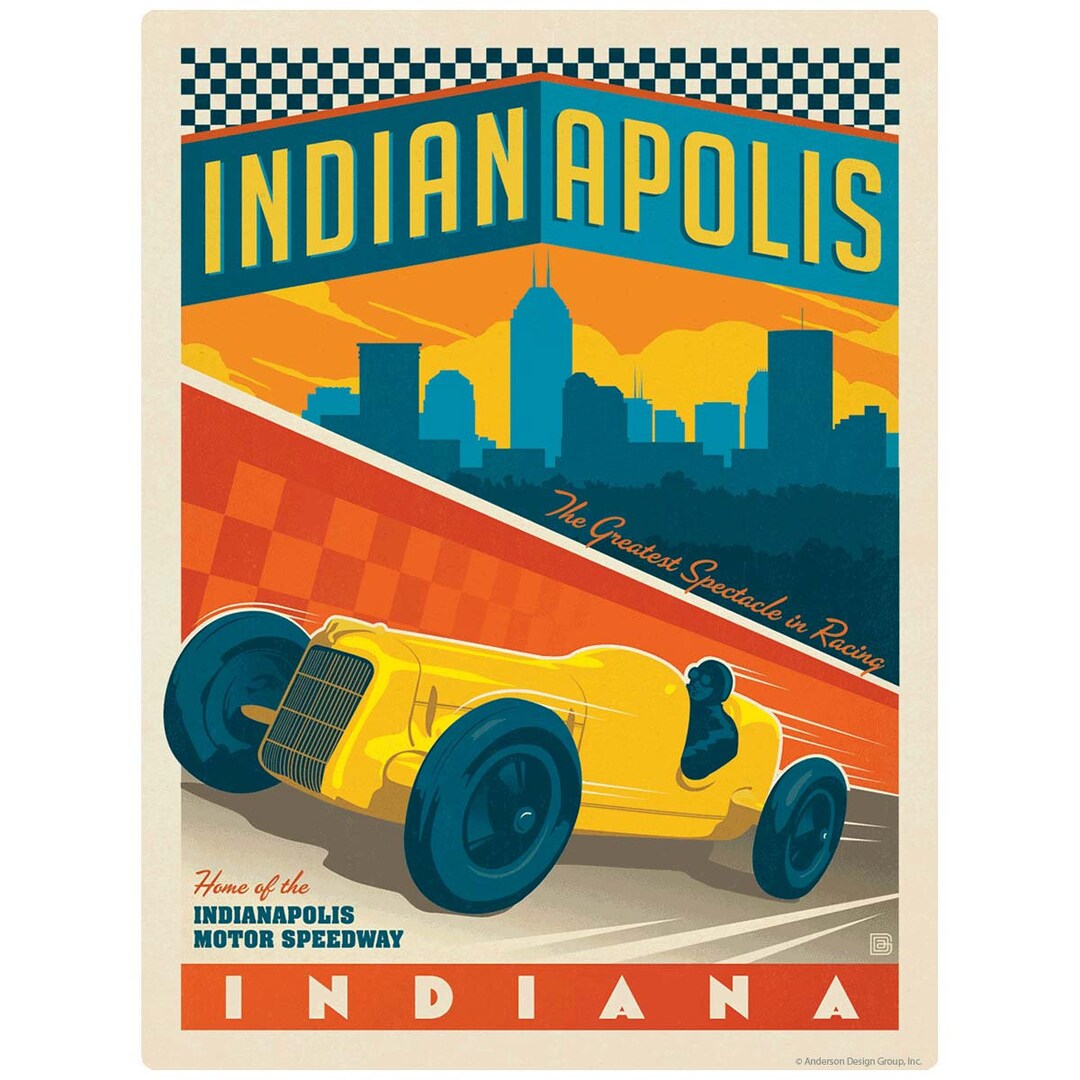 Bumper Sticker: Indianapolis Motor Speedway Indiana Vinyl Sticker ...
