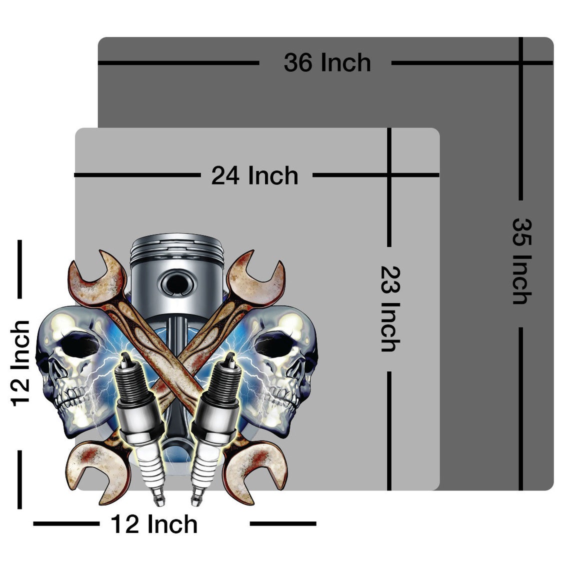 Mechanic Skulls Car Tools Wall Decal Peel & Stick Art for Auto - Etsy