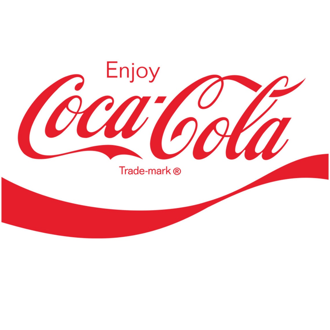 Enjoy Coca-cola 1970s Script Vinyl Wall Decal Official - Etsy
