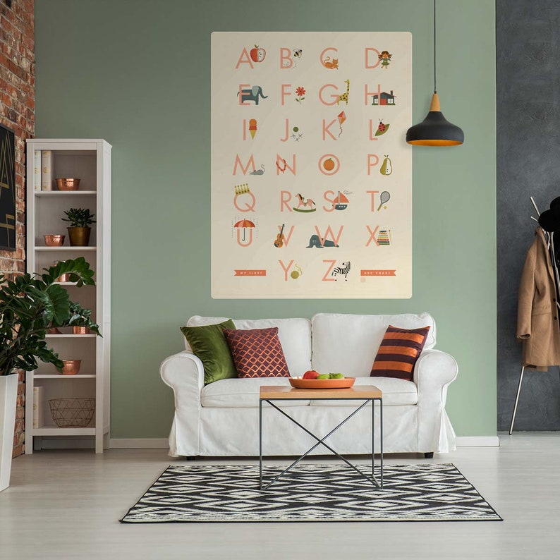 My First ABC Alphabet Chart Decal for Girlspeel and Stick - Etsy