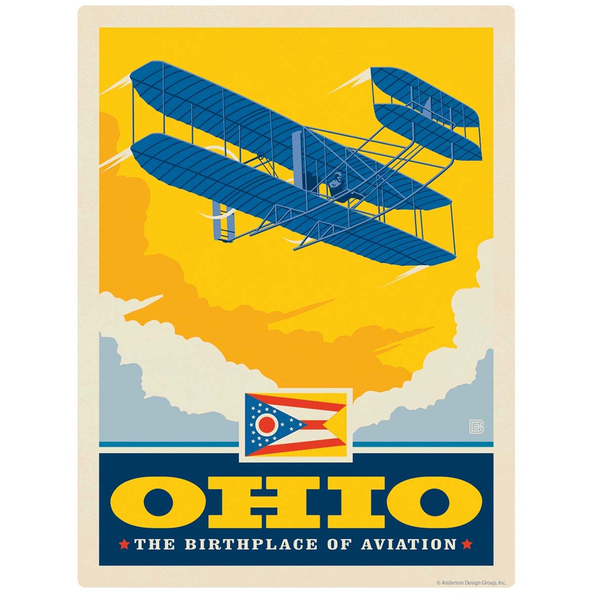 Ohio Birthplace of Aviation State Vinyl Stickerlaptop Decalbumper ...