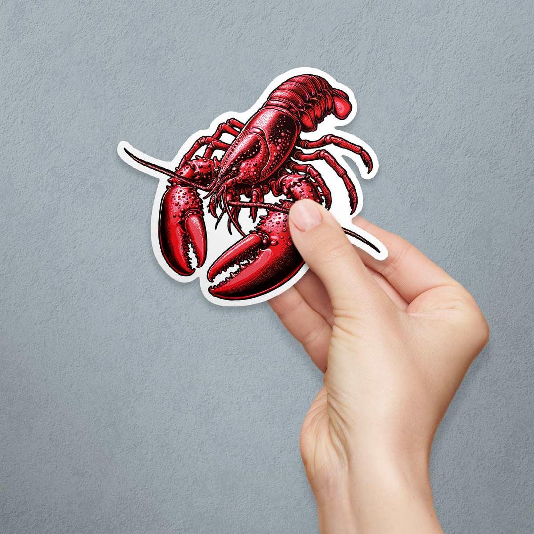 Vinyl Sticker, Red Lobster Die Cut Sticker, for Scrapbooking, Bumper ...