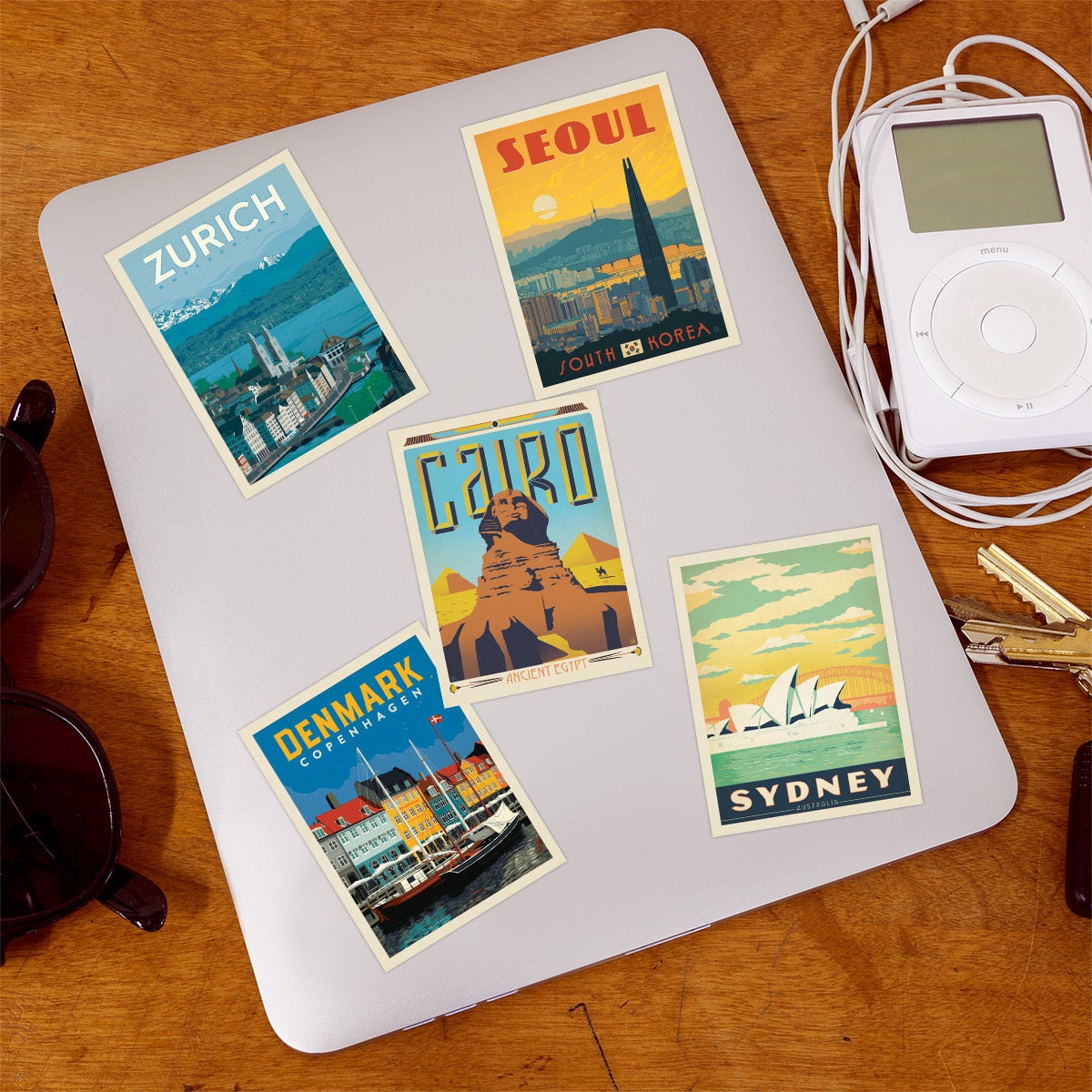 Great World Cities Vinyl Sticker Set of 36 Pieces Global - Etsy