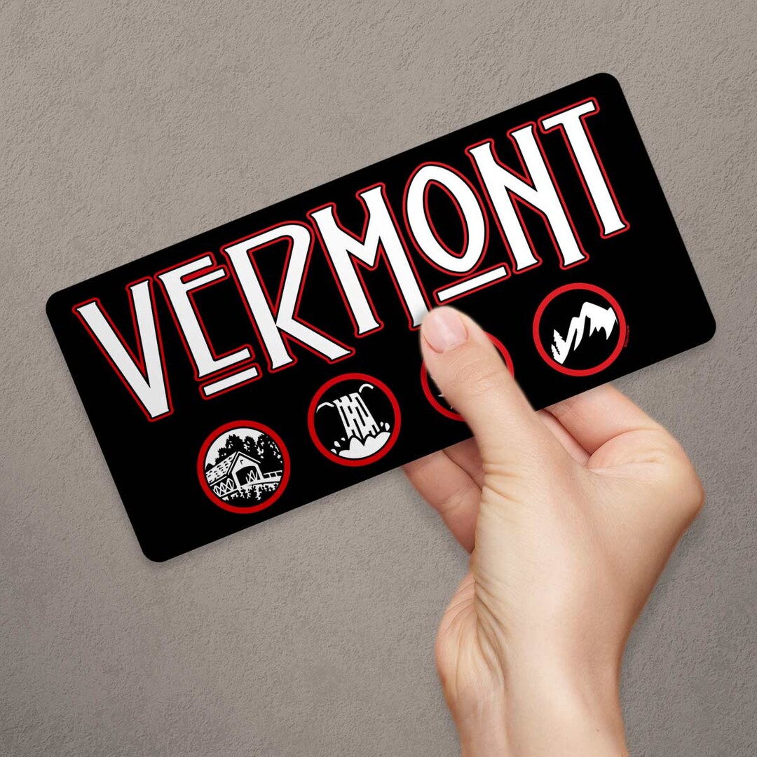 Vinyl Sticker Vermont Zeppelin Style Die Cut, Retro Sticker for Car ...