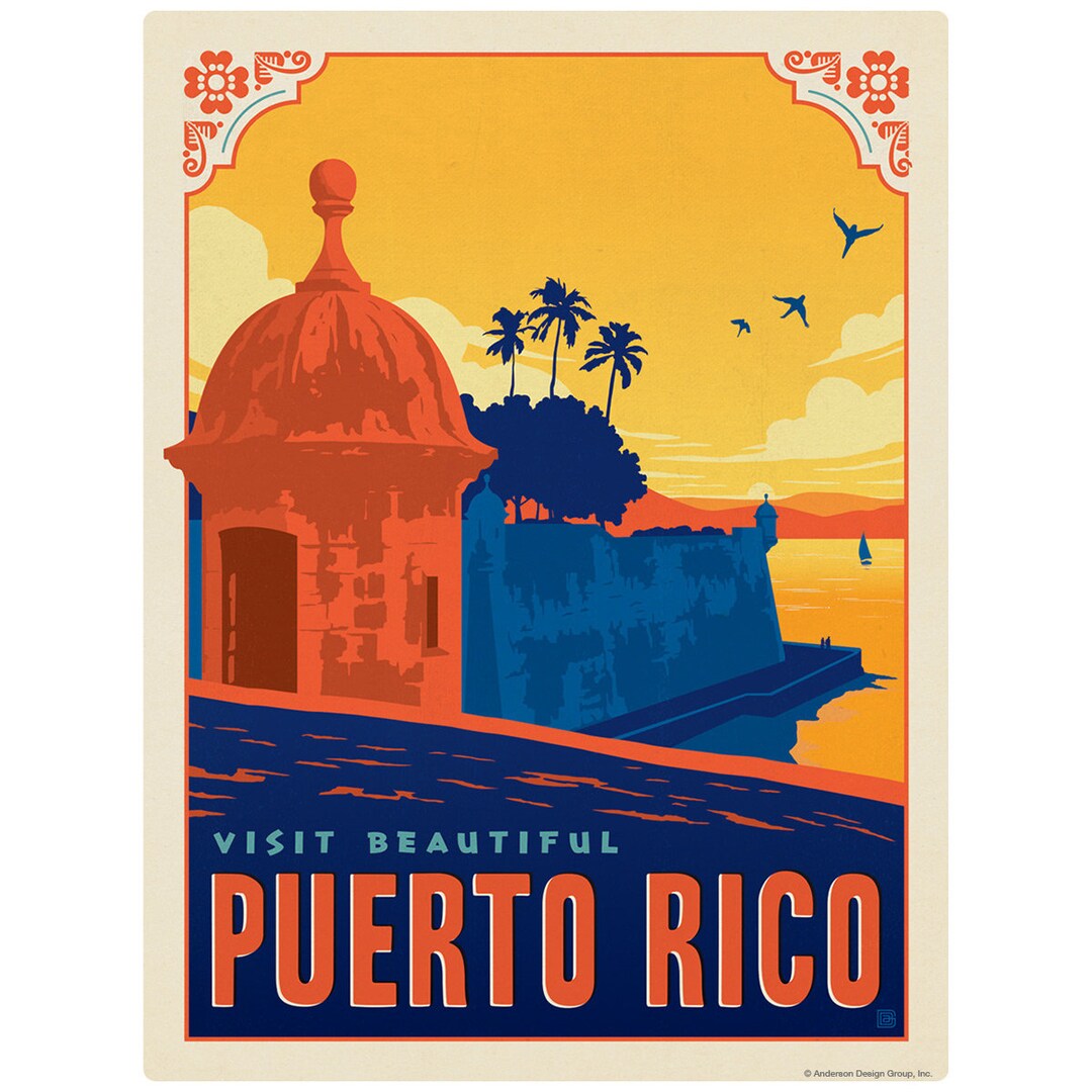 Visit Beautiful Puerto Rico Decalpeel and Stick Graphicremovable Wall ...