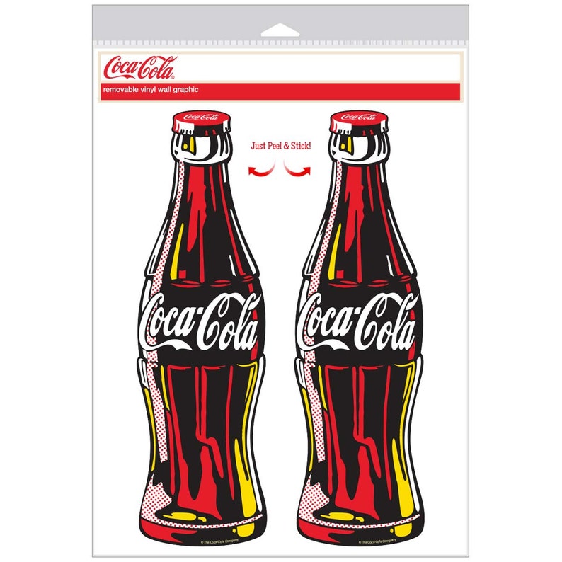 Coca-cola Decal Set Pop Art Style Bottlesvinyl Decalspeel - Etsy
