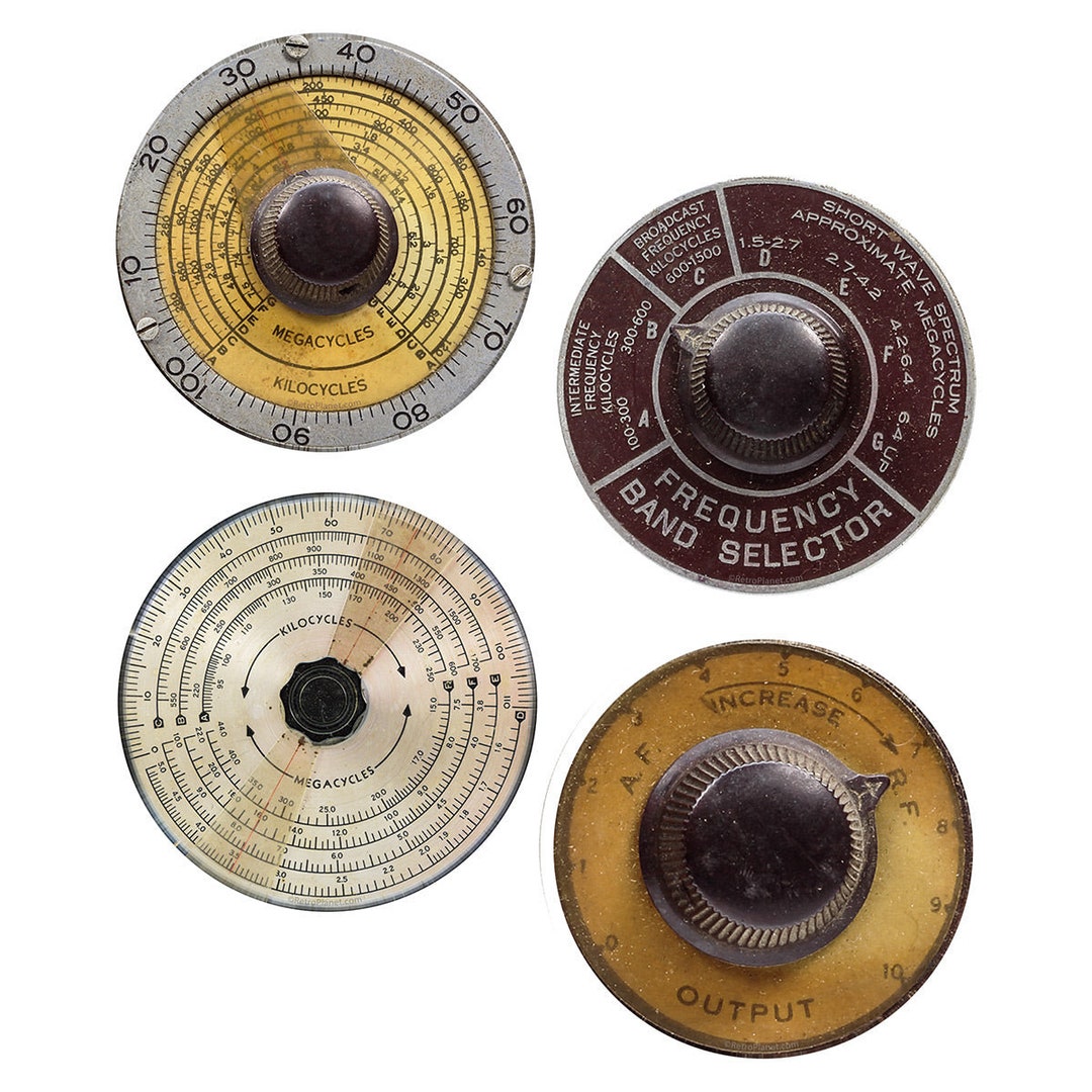 Sticker Set; Audio Dials, Vinyl Set of 4, Steampunk Vinyl Decals for ...