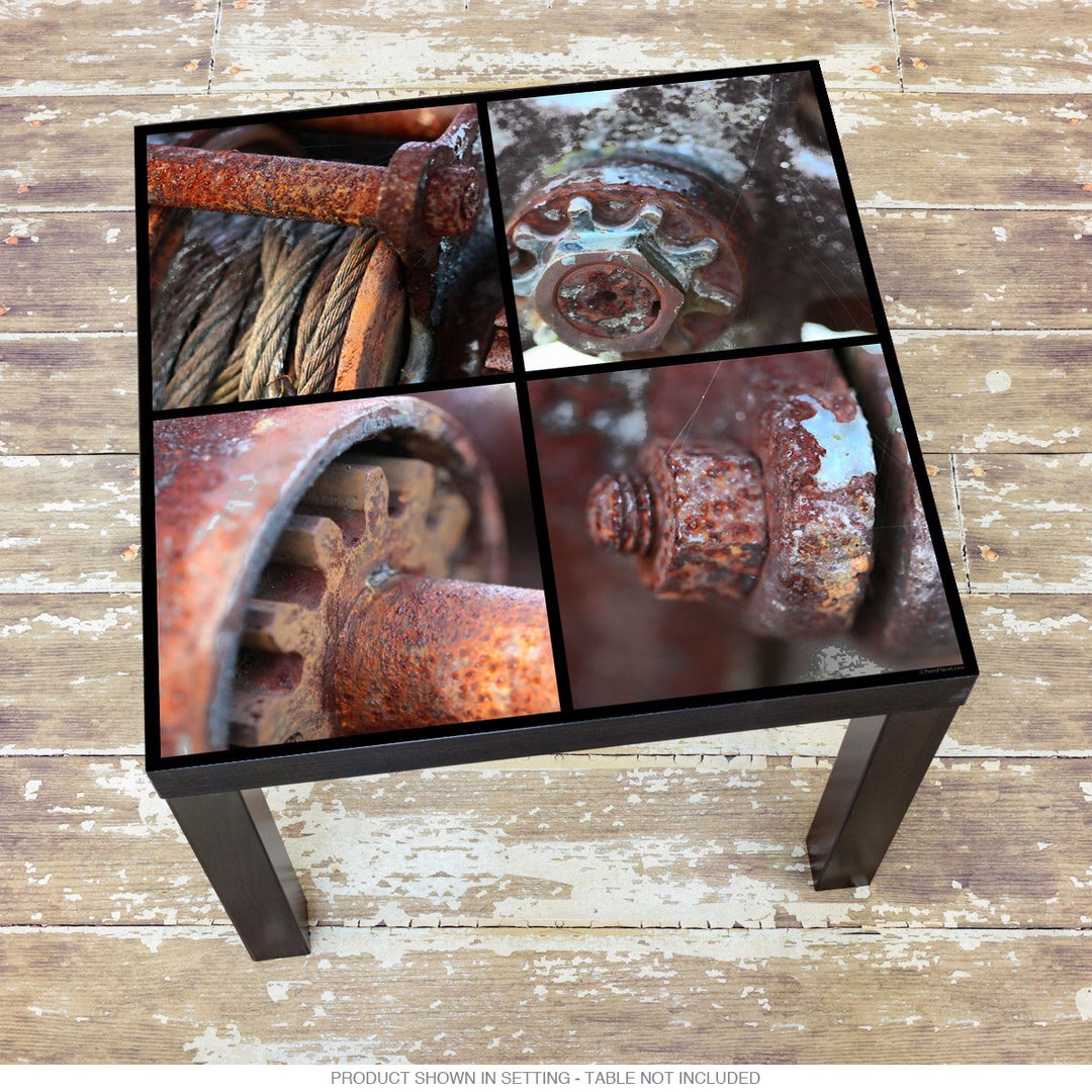 Decal Only: Four Panel Industrial Photo Graphic for IKEA LACK Table DIY ...
