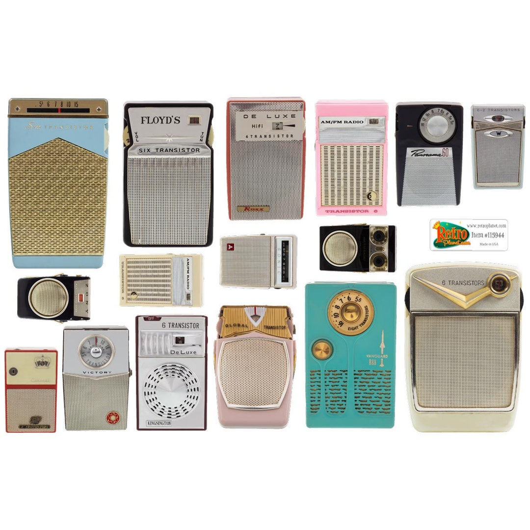 Transistor Radio Decal Stickers, Vintage Radio Decals, Electronic ...