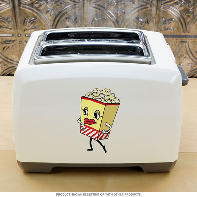 Popcorn Box Dancing Snack Vinyl Sticker - Etsy