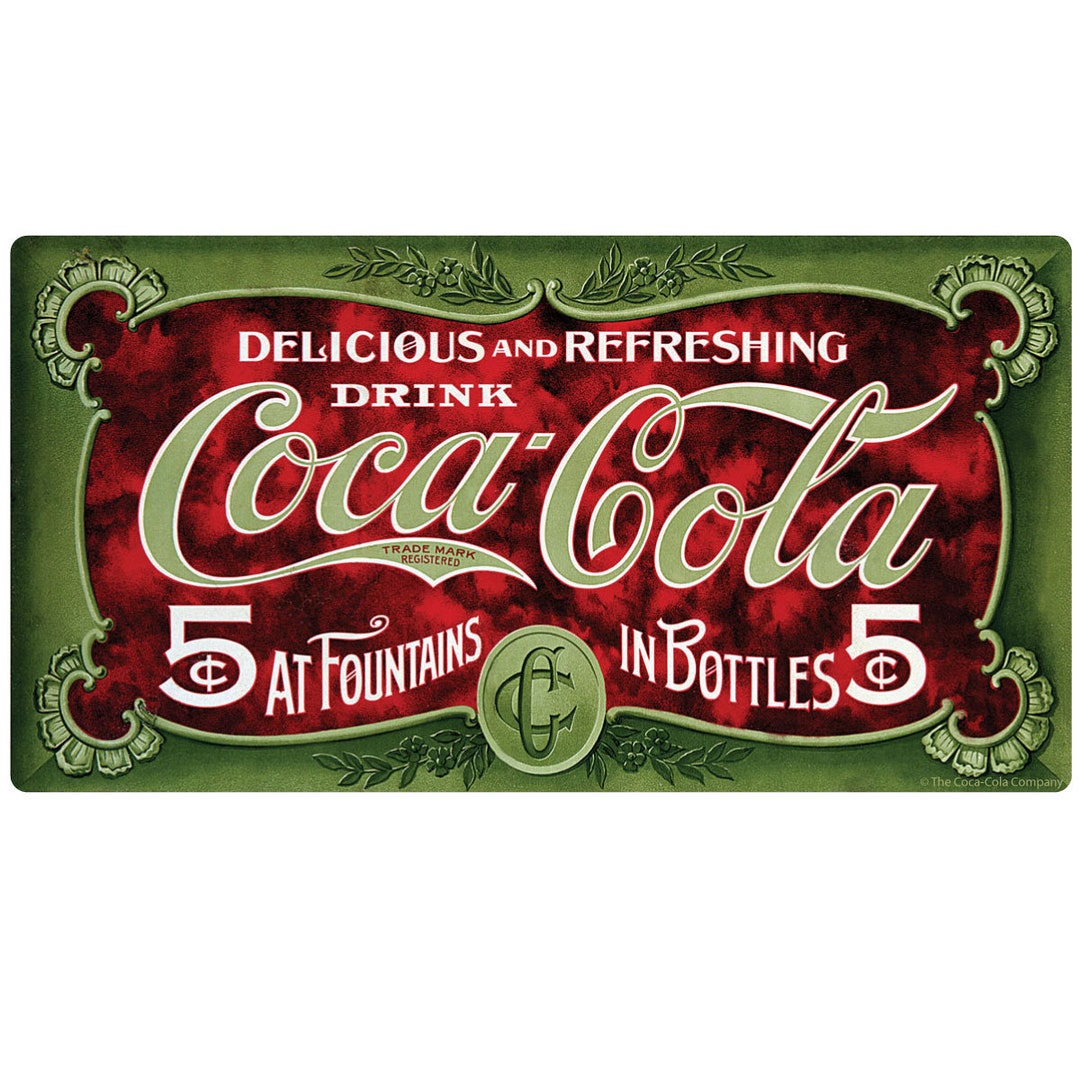 Coca-cola in Fountains and Bottles Vinyl Sticker - Etsy