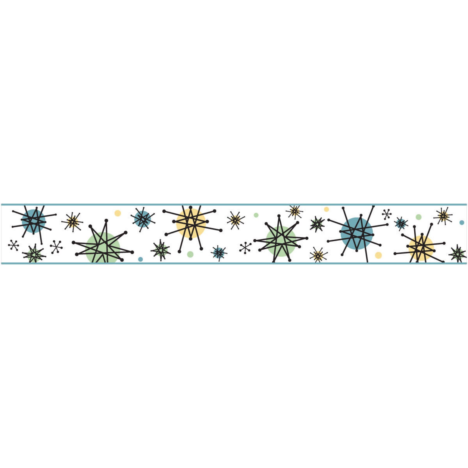 Atomic Starburst Wall Border Peel & Stick Decal 1950s Graphics | Etsy