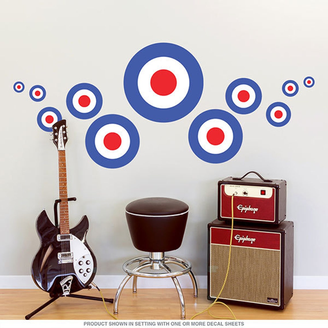 Mod Bullseye Target Wall Decal Sheet of 12 - Etsy