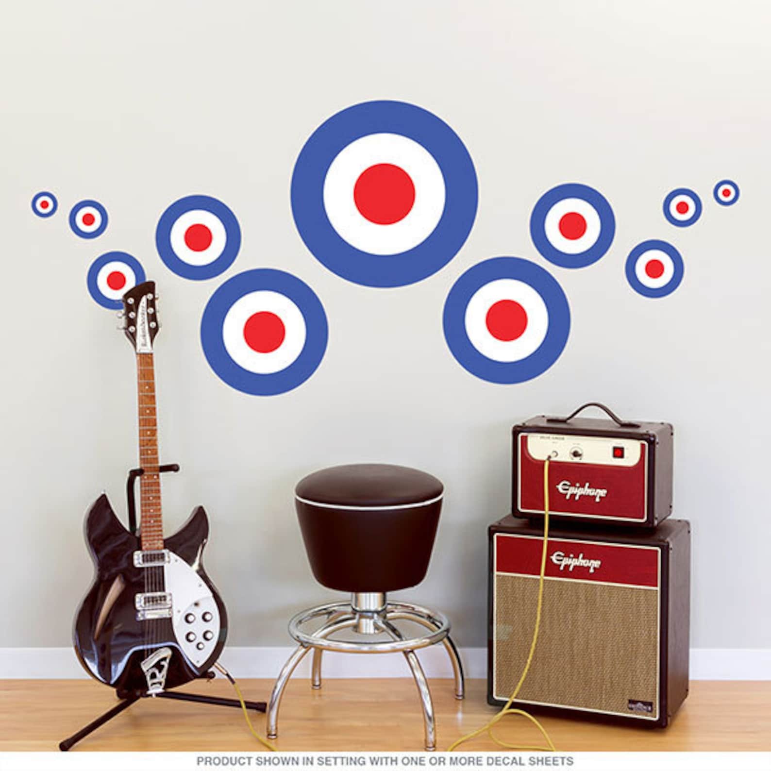 Mod Bullseye Target Wall Decal Sheet of 12 | Etsy