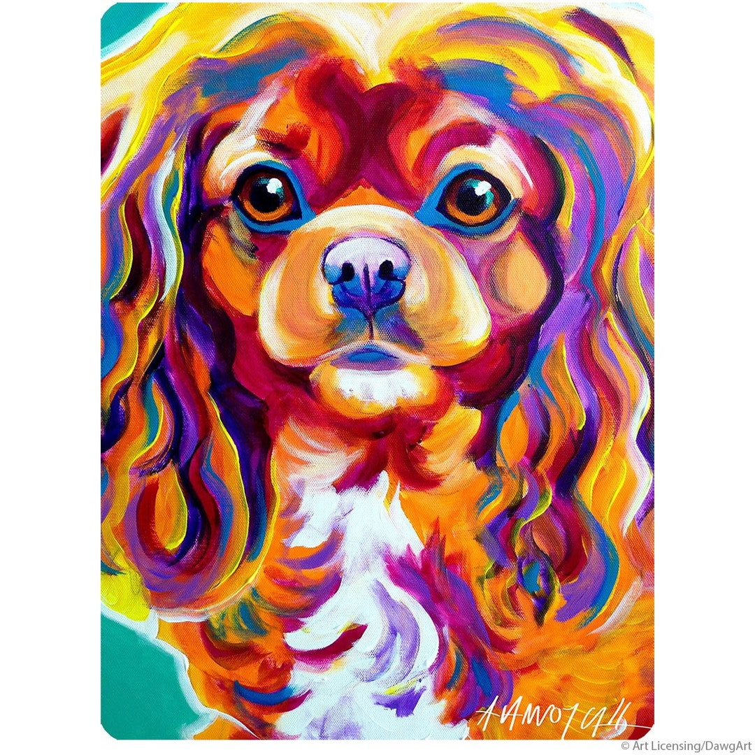 Wall Decal Boonda King Charles Spaniel Dog, Retro Vintage Pop Art for ...