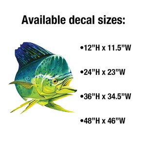Mahi Mahi Wall Decal, Saltwater Fish, Dolphinfish, Florida Fishing ...