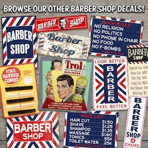 Barber Shop Outdoor Window Border, Bold Classic Barber Shop Stripes ...
