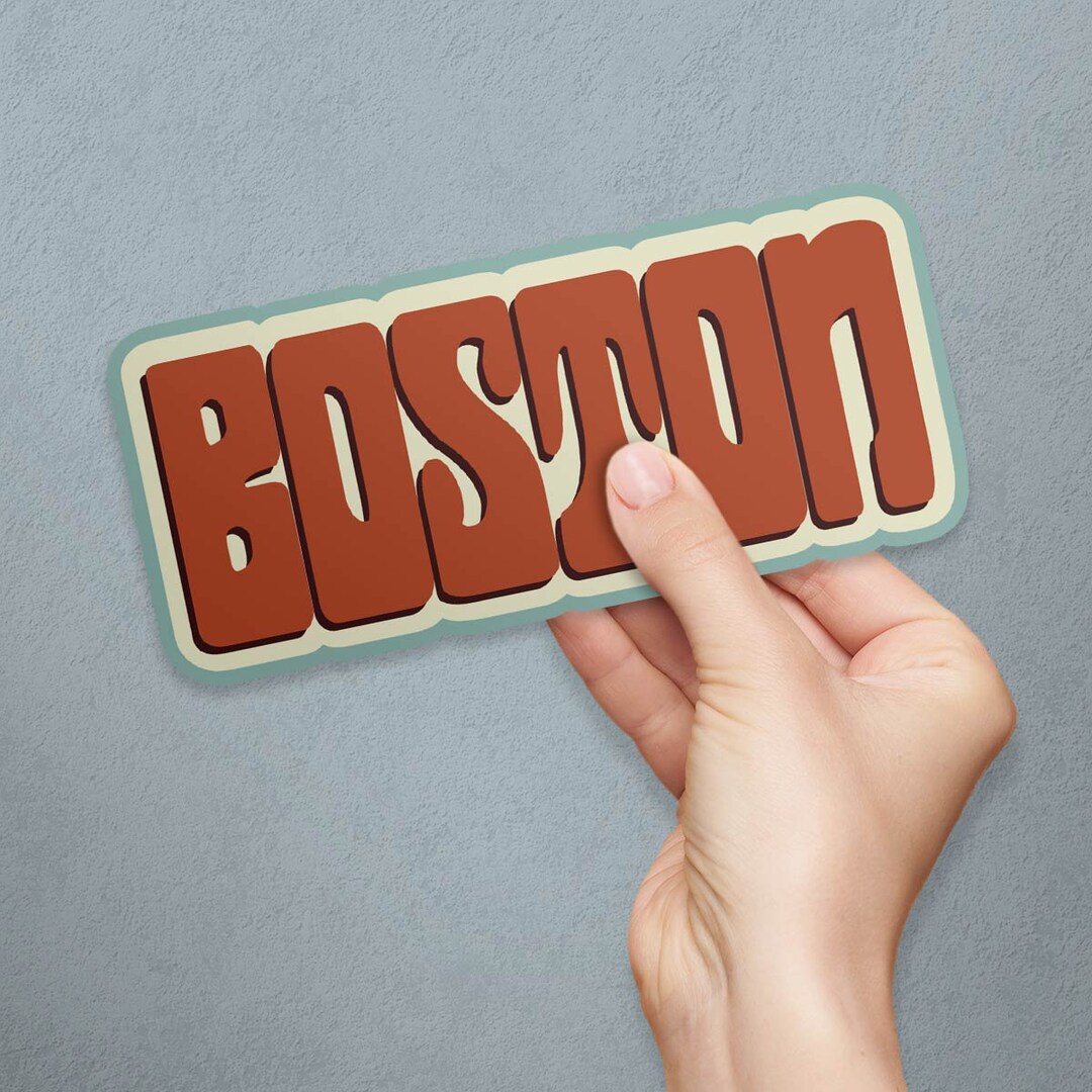 Boston MA Bumper Sticker, Retro Bold Font, Travel Souvenir Decal - Etsy