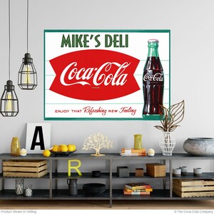 Personalized Decal, Coca-cola Fishtail, Refreshing Feeling Wall Sticker ...