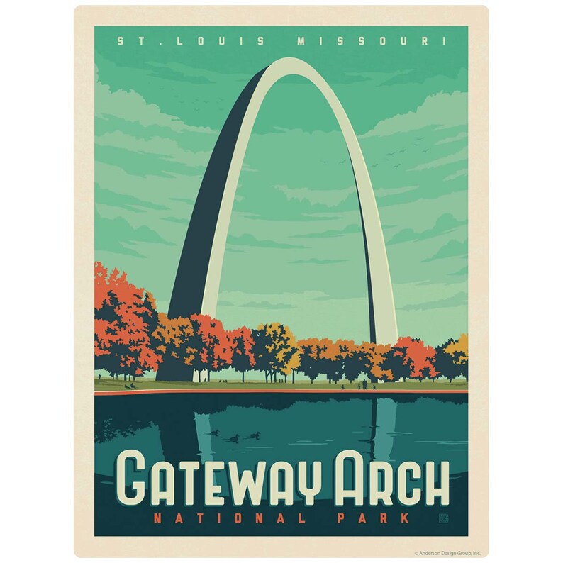 Wall Decal: Gateway Arch National Park Missouri, Peel & Stick Wall ...