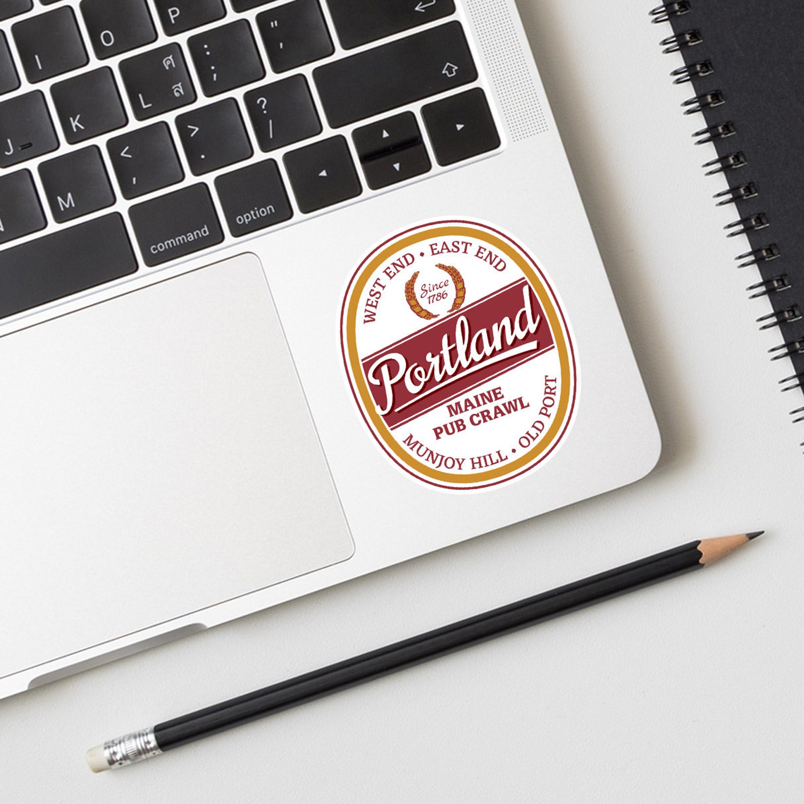 Portland Maine Pub Crawl Sticker: Vintage Style Vinyl Decal - Etsy