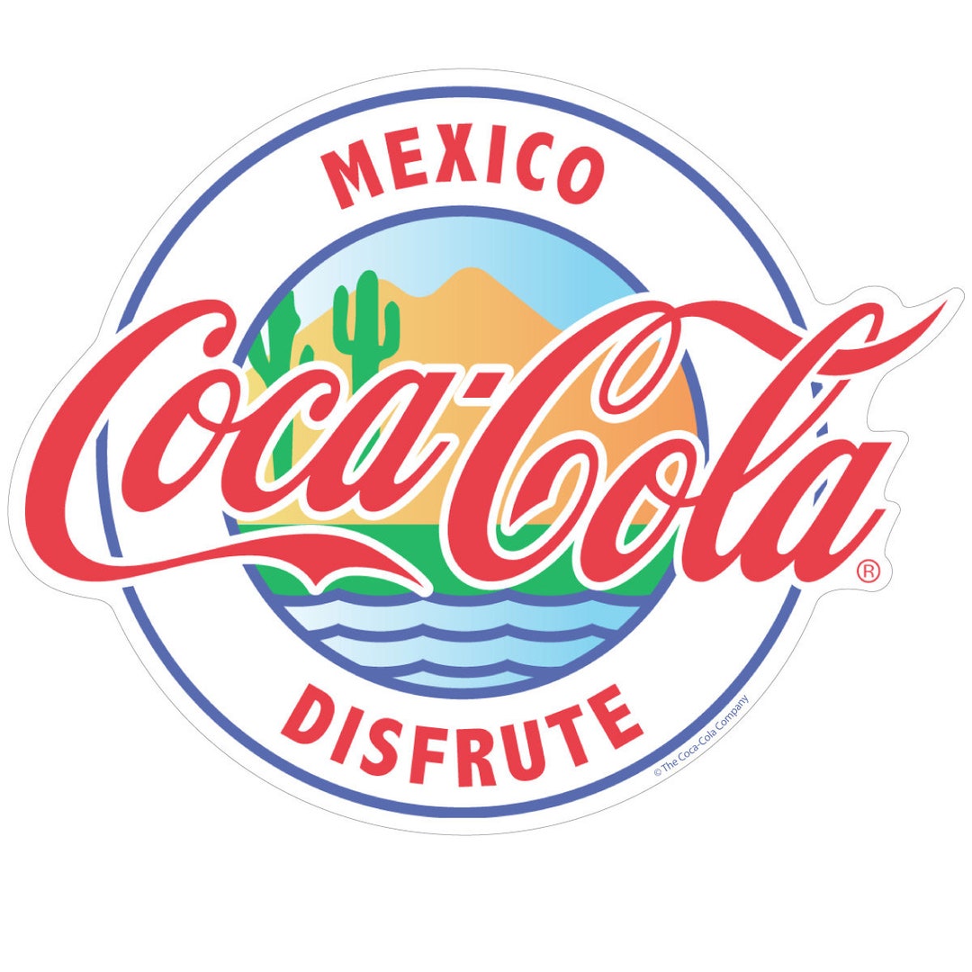 Coca-cola Vinyl Sticker, Mexico Disfrute, Officially Licensed by Coca ...