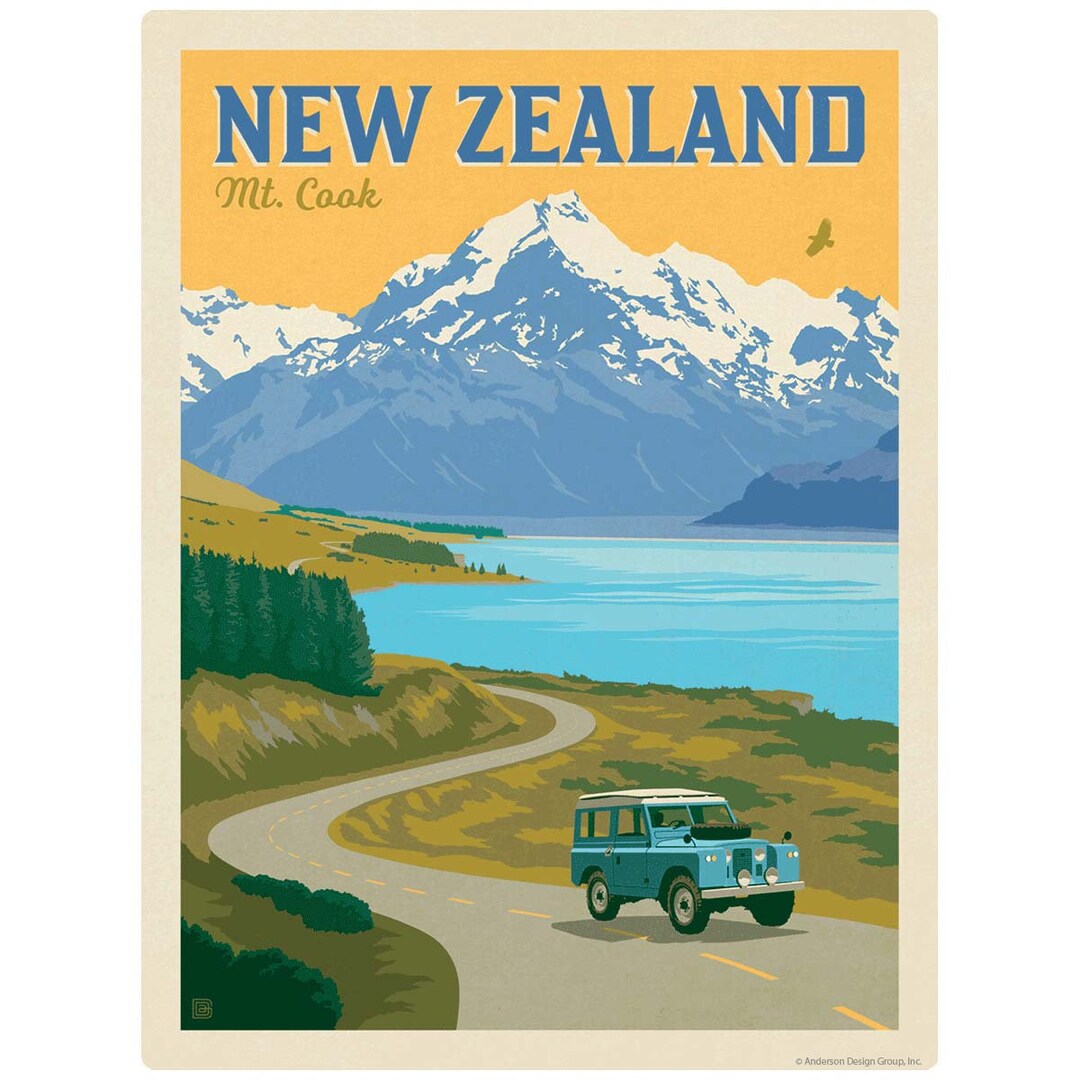 Bumper Sticker: New Zealand Mt. Cook Vinyl Sticker–laptop Decal–car ...